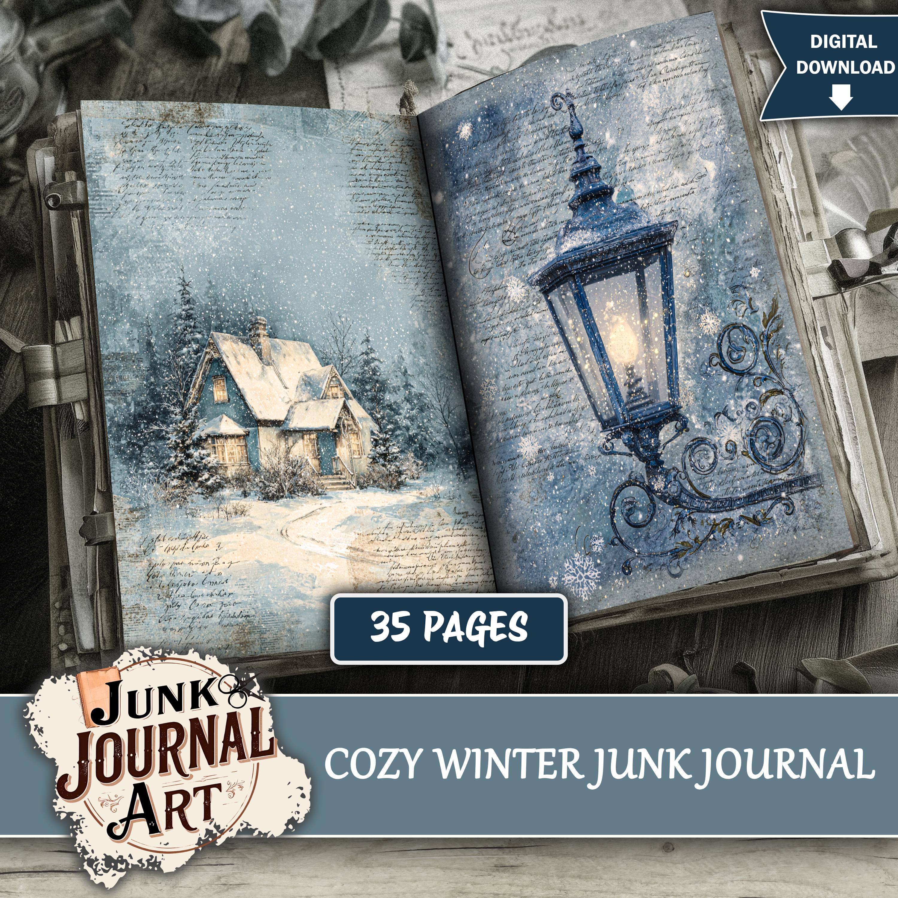 Cozy Winter Junk Journal Pages, Cozy Snowy Pages, Junk Journal Supplies ...