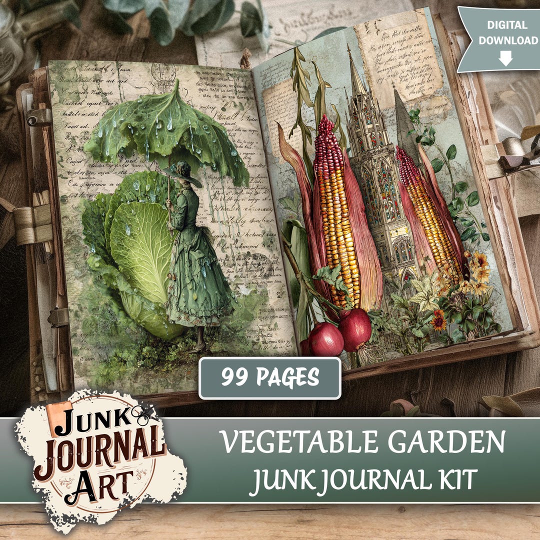 Vegetable Garden Junk Journal Printable Pages - Junk Journal Supplies ...