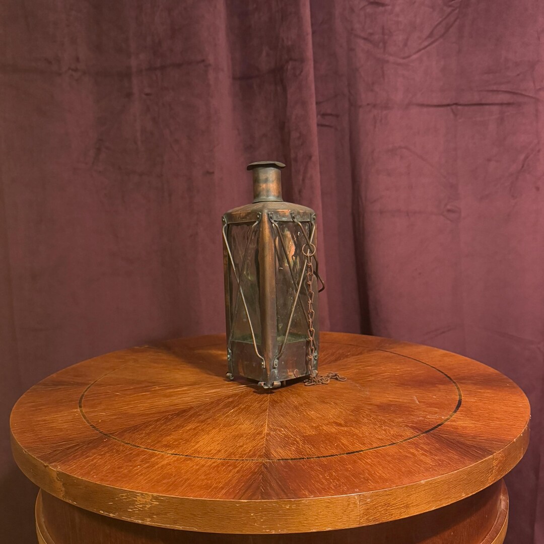 Vintage 1950s Sweden Lantern Music Box – Glass, Iron, and Copper ...