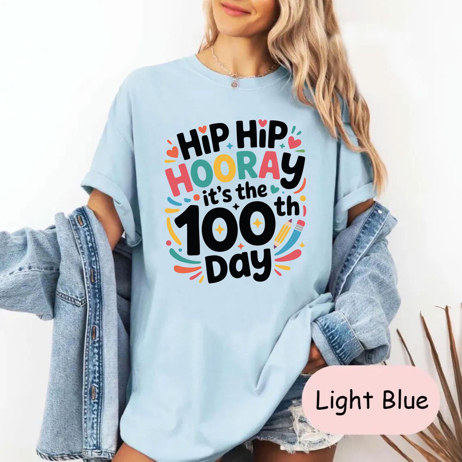 100th Day of School Shirt, Hip Hip Hooray Its the 100th Day Tee, Funny ...