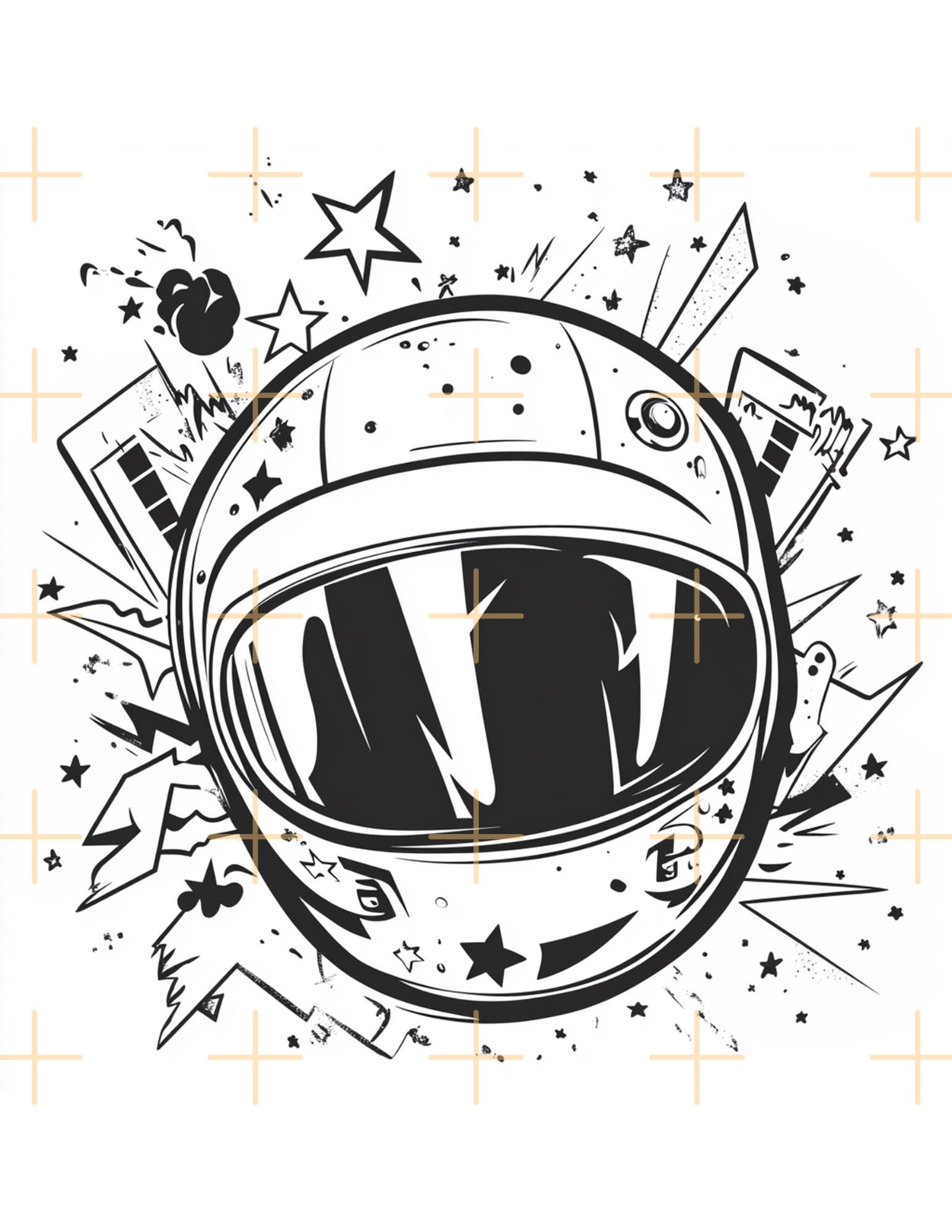 Racing Helmet Coloring Book | Printable Activity Book for Kids | Racing ...