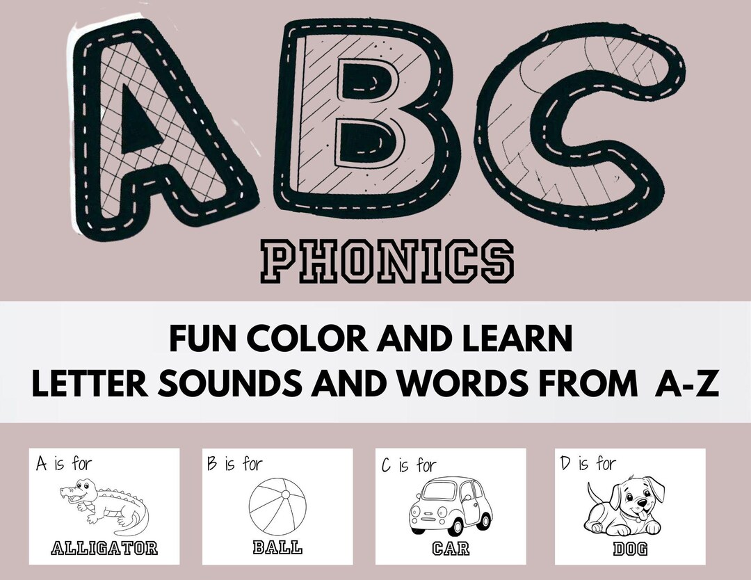 Alphabet Phonics Workbook | 26 Pages With Letters A-Z | Bold & Easy ...