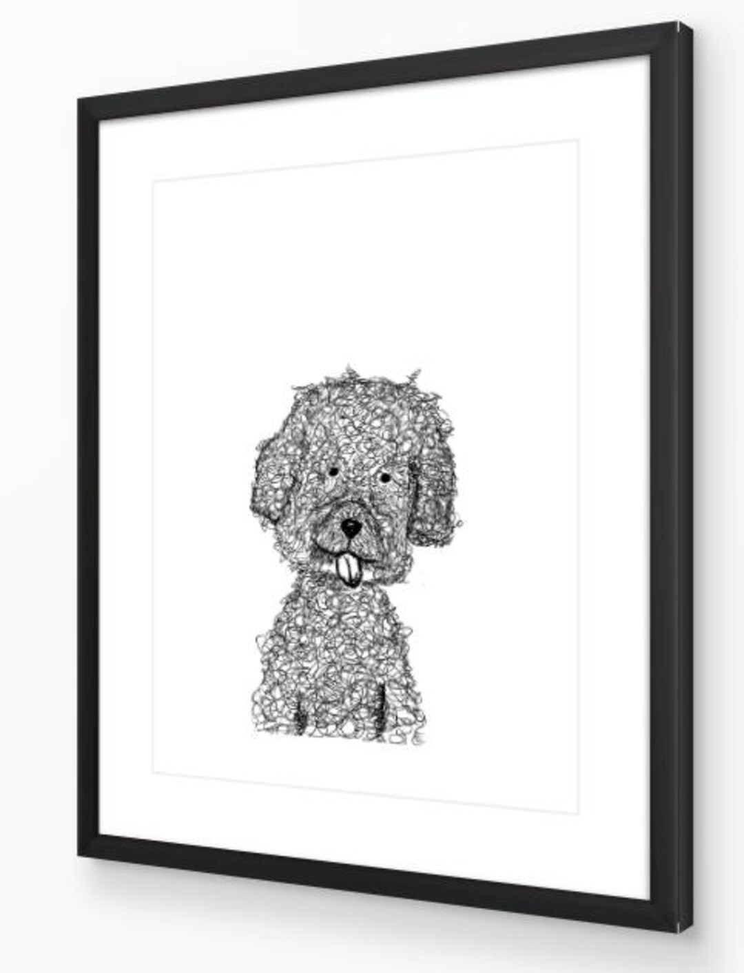 Doodle Dog Line Art, Doodle Dog Drawing Print, Good for Gifting, Print ...