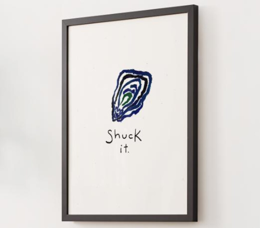 Hand Painted "shuck It" Oyster Painting. Custom Made Painting Digital ...