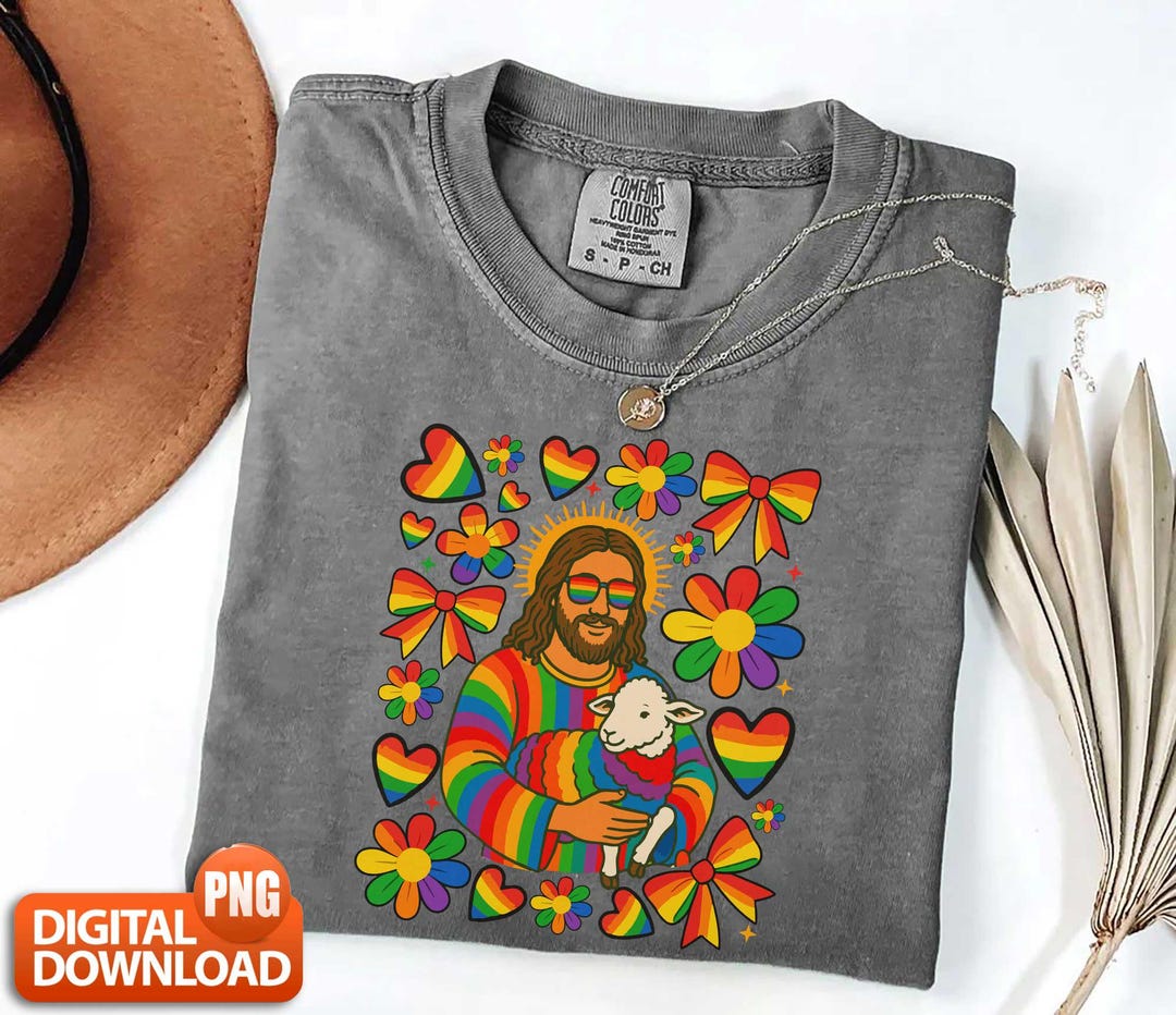 Jesus LGBTQ Pride Png, LGBT Christian Gifts, Pride Month Png, Funny ...