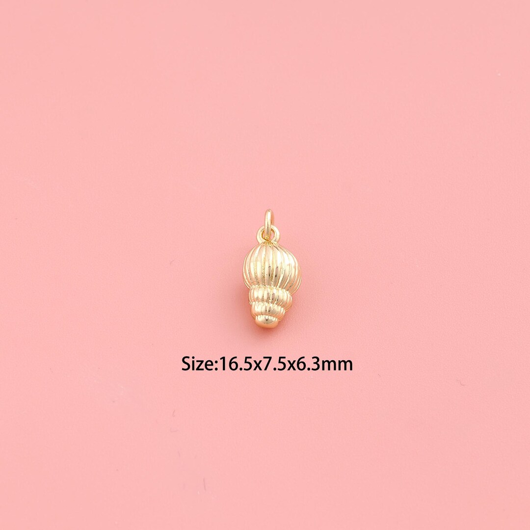 Conch Pendant,18k Gold Filled Conch Charm,conch Charms,diy Conch Charms ...
