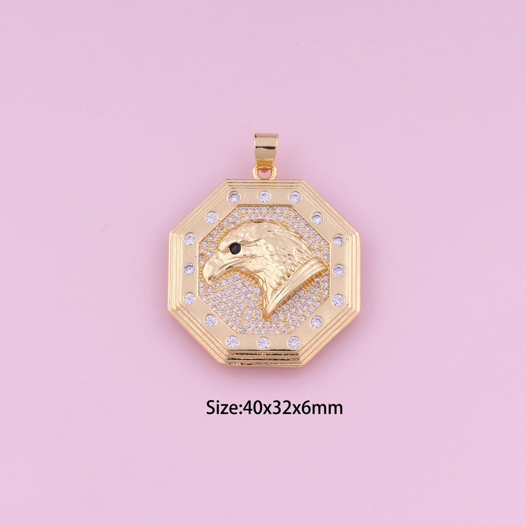 Eagle Pendant,18k Gold Filled Eagle Charm,cubic Zirconia Eagle,eagle ...