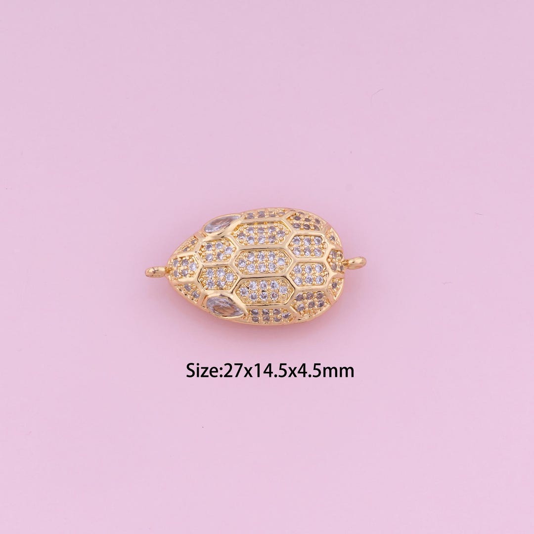 Snake Connector,18k Gold Filled Snake Connector,cubic Zirconia Snake ...