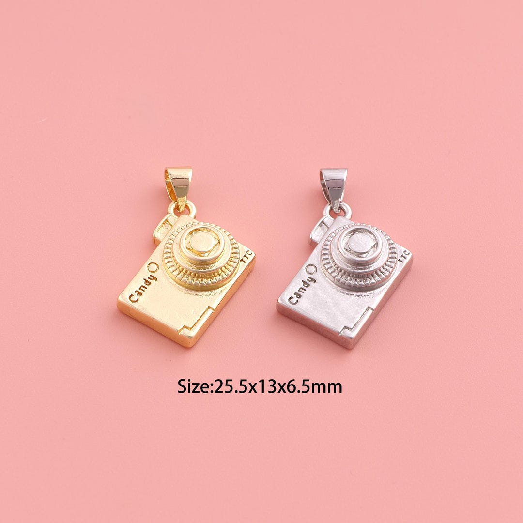 Camera Pendant,18k Gold Filled Camera Charm,camera Charms,diy Camera ...