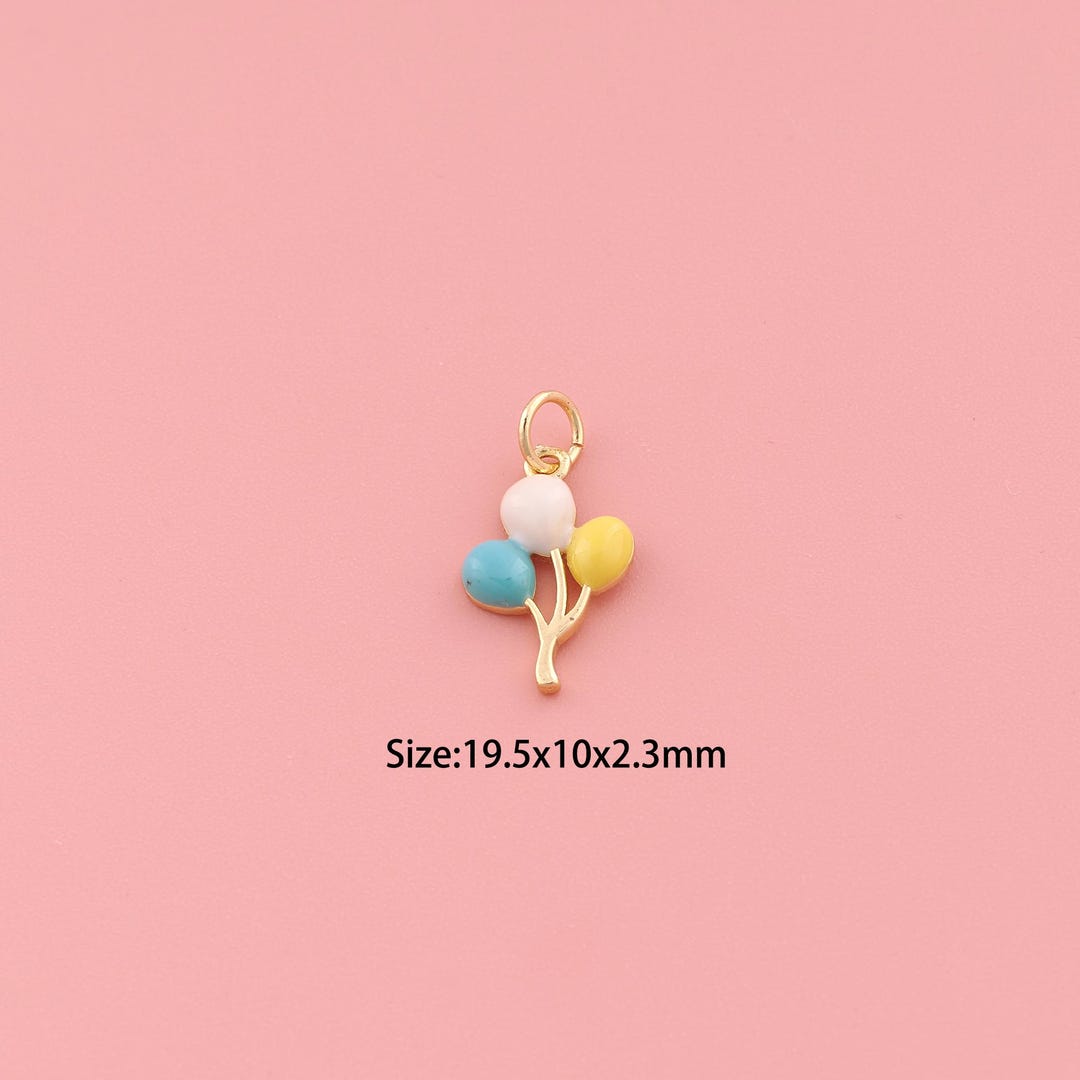 Balloon Pendant,18k Gold Filled Balloon Charm,enamel Balloon,balloon ...