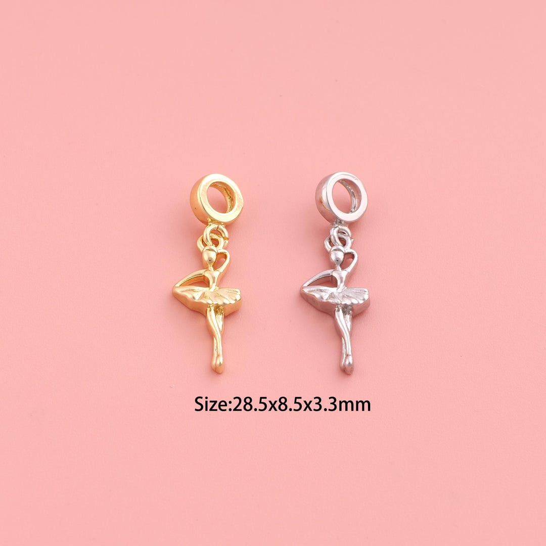 Ballet Pendant,18k Gold Filled Dancer Charm,ballet Charms,diy Dancer ...