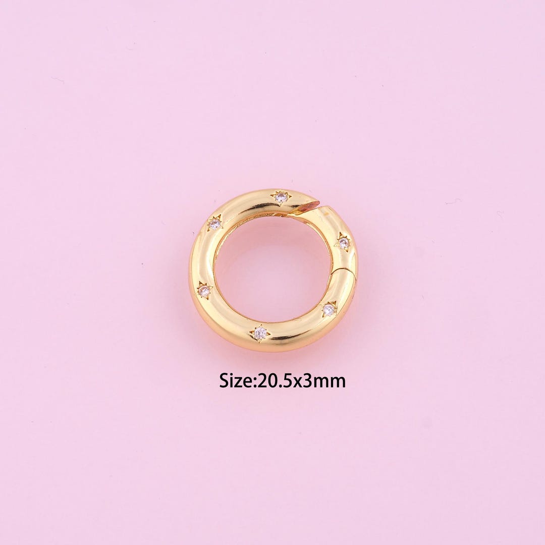 Push Door Clasp,18k Gold Filled Spring Clasp,round Clasp,diy Snap Clasp ...