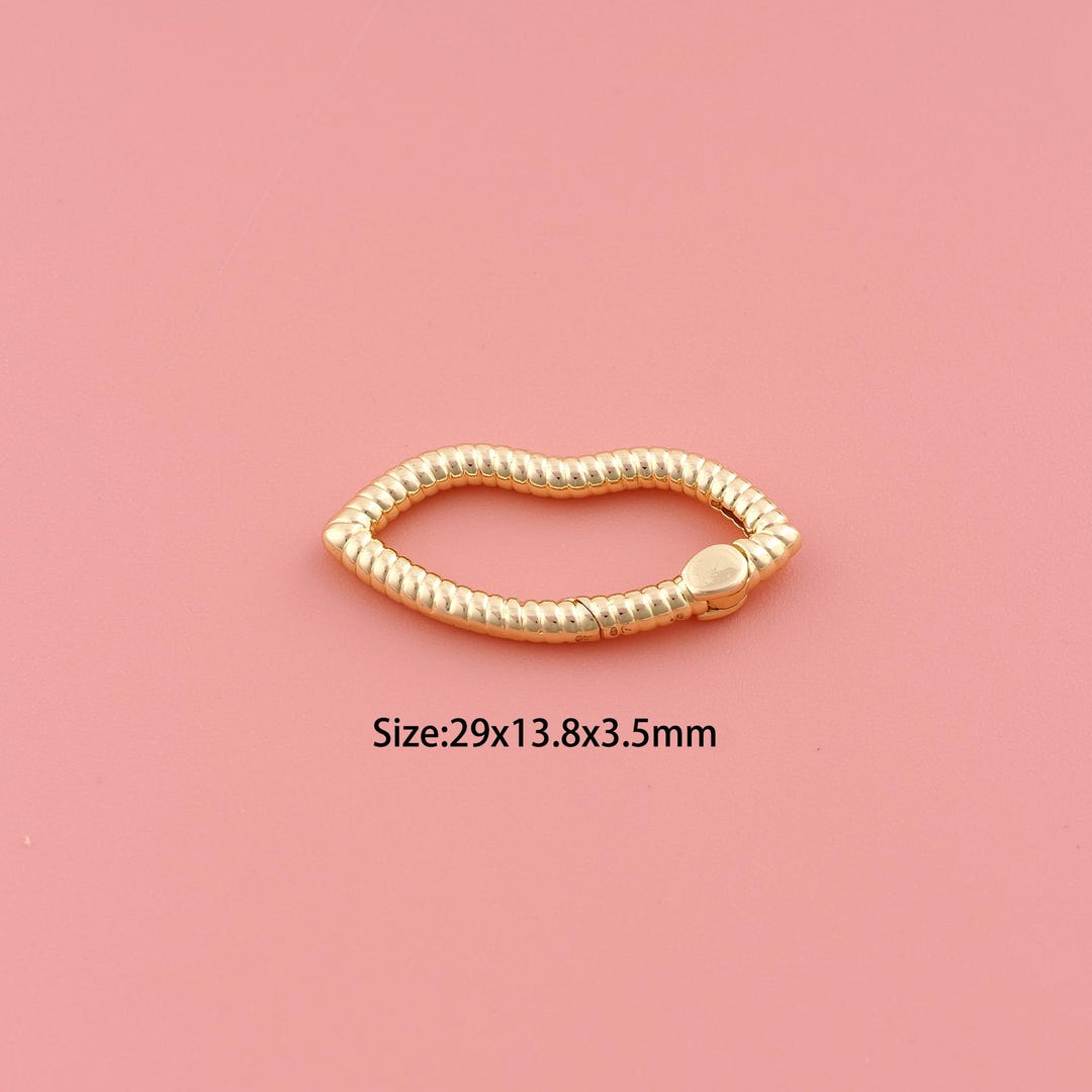 Push Door Clasp,18k Gold Filled Spring Clasp,lips Clasp,diy Snap Clasp ...