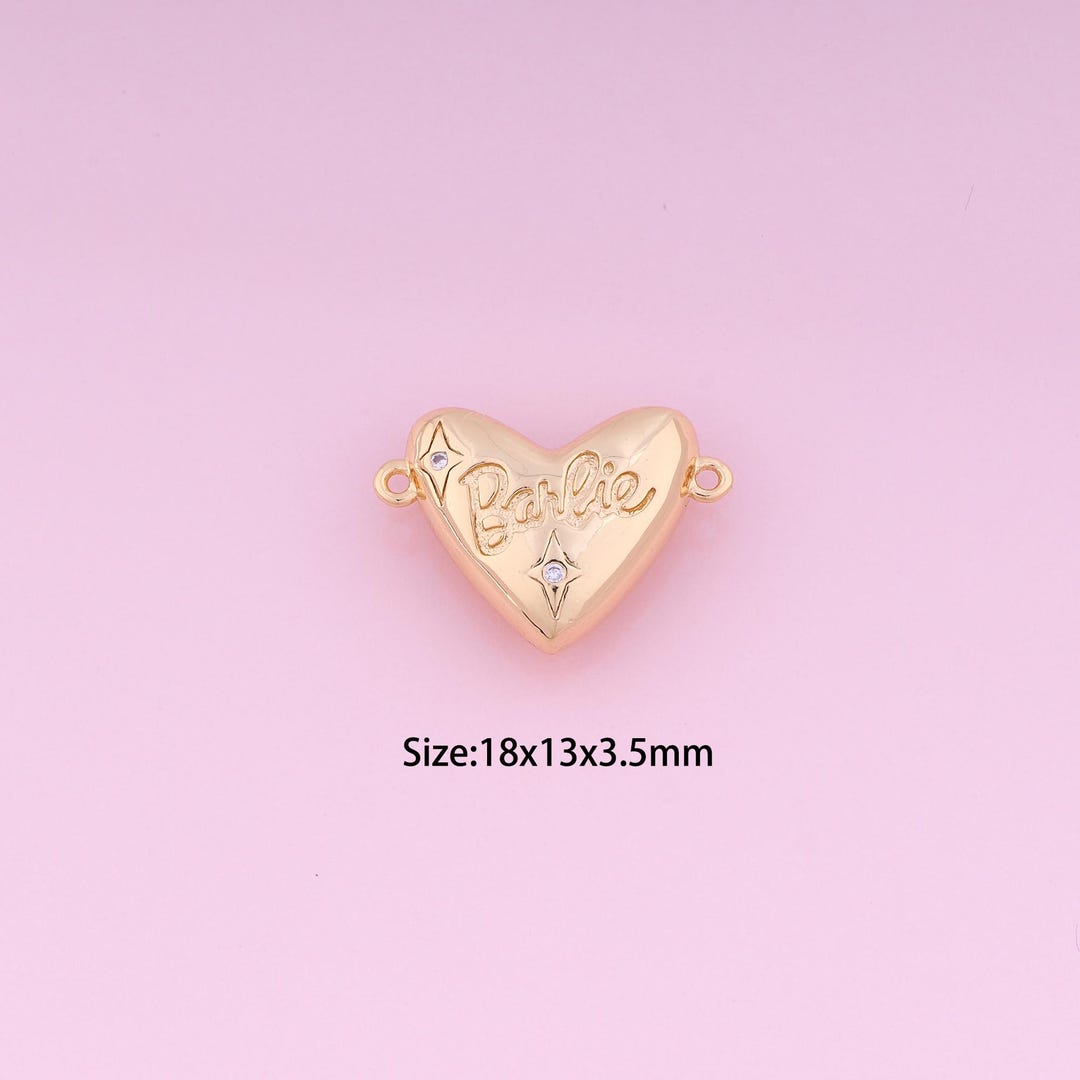 Heart Connector,18k Gold Filled Star Connector,cubic Zirconia Heart ...