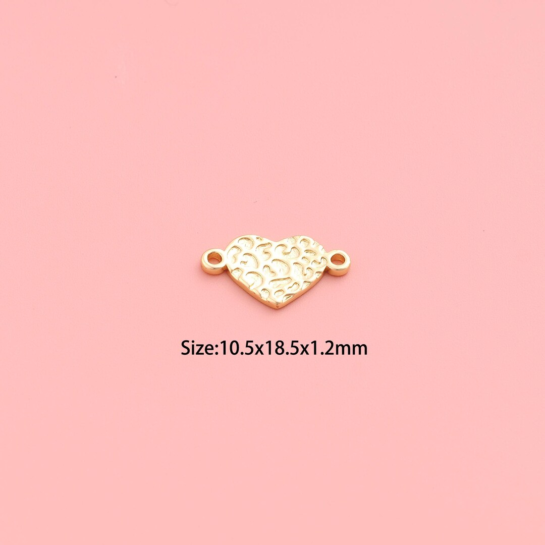 Heart Connector,18k Gold Filled Love Connector,heart Connector,diy Love ...