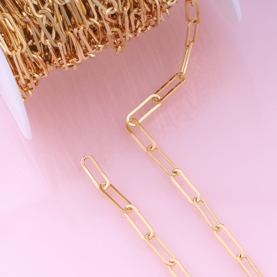 Paper Clip Chains,18k Gold Filled Special Chains,semi-finished Chains ...