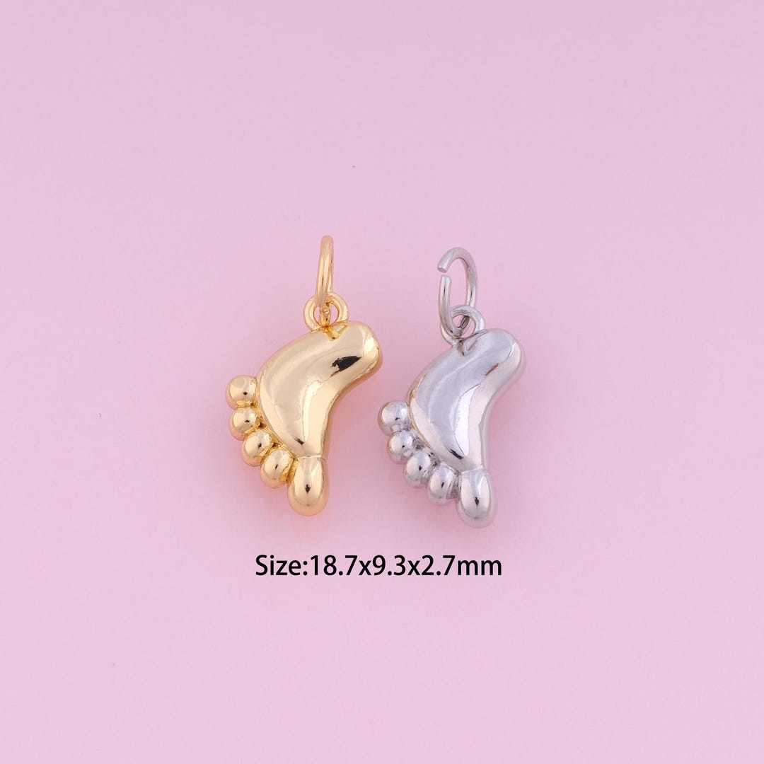 Foot Pendant,18k Gold Filled Foot Charm,foot Charms,diy Foot Charms - Etsy