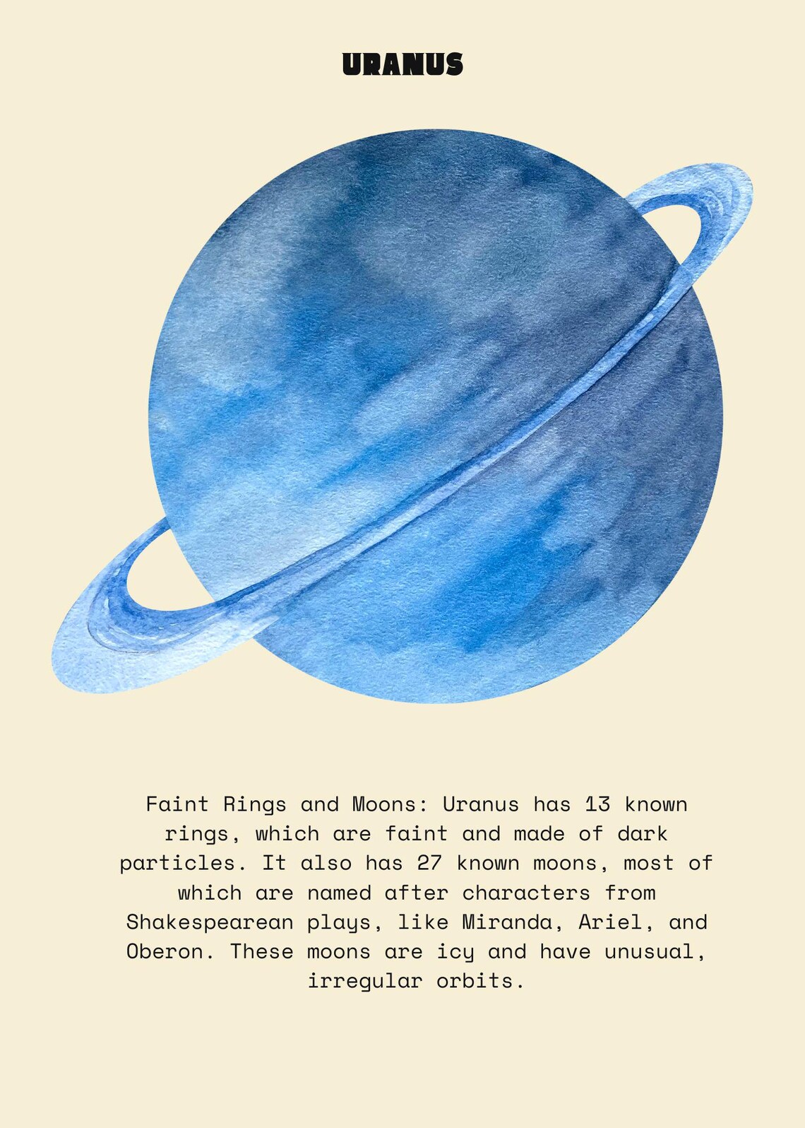 Solar System Flash Cards - Etsy