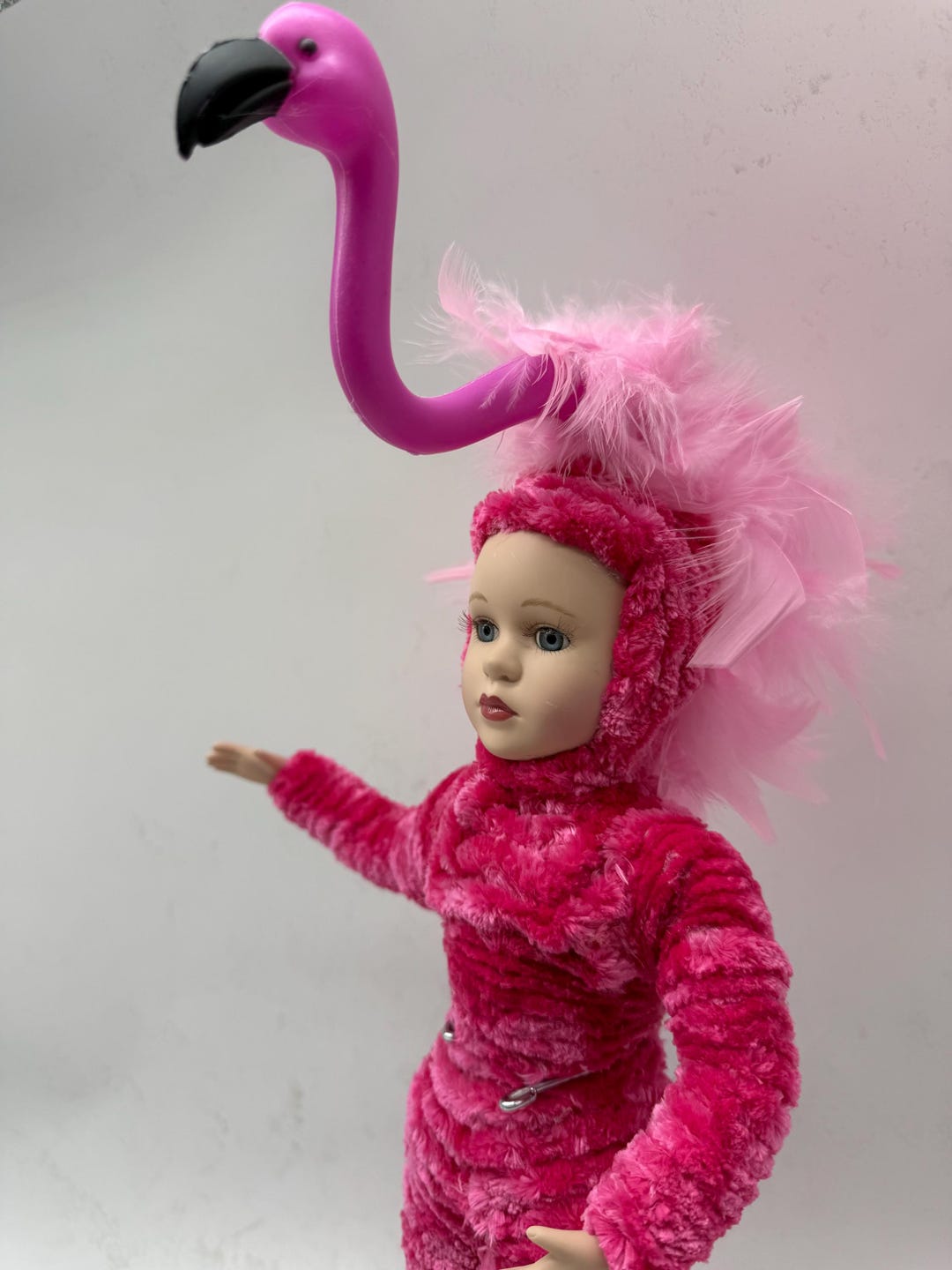 Ladoodoo "stacey" - Reclaimed Porcelain Art Doll With Flamingo - Etsy