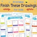 Drawing Prompts for Kids: Art Activity Journal (PDF Download), Easy ...