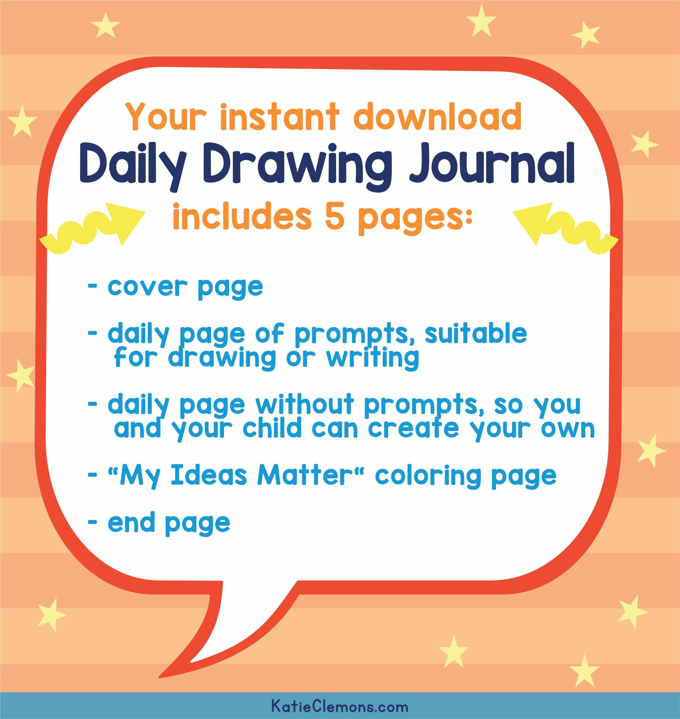 Kids Daily Journal Page Printable: About My Day Printable Activity ...