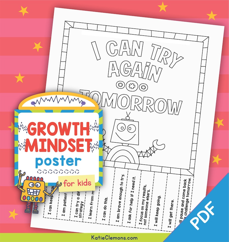 Growth Mindset Poster for Kids Printable take What You - Etsy UK