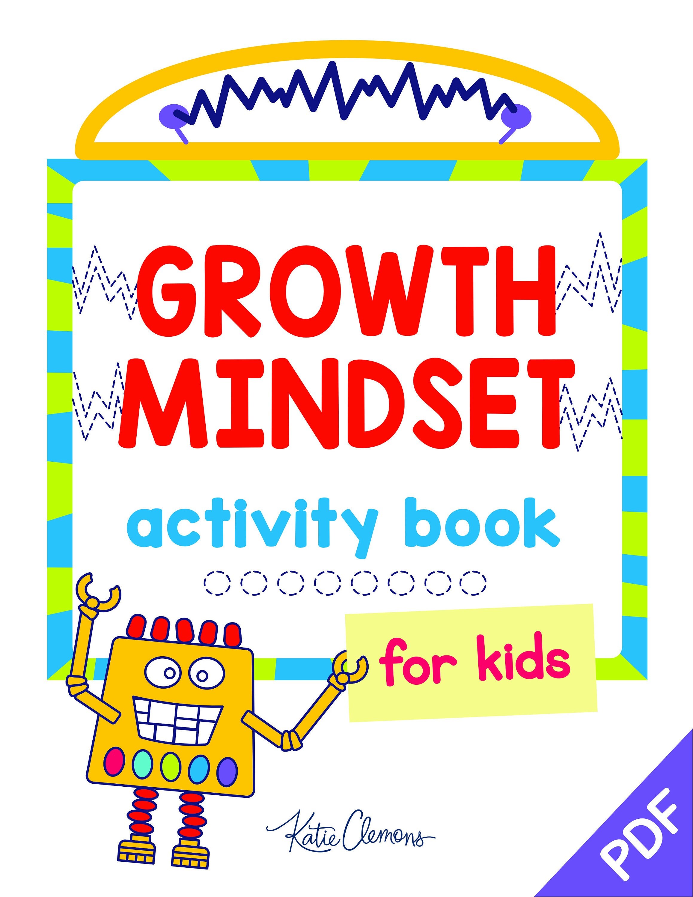 Robot Growth Mindset Printable Activity Book for Kids Mindful Journal ...
