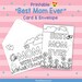 Best Mom Ever Printable Mother's Day Card Coloring Page All About My ...