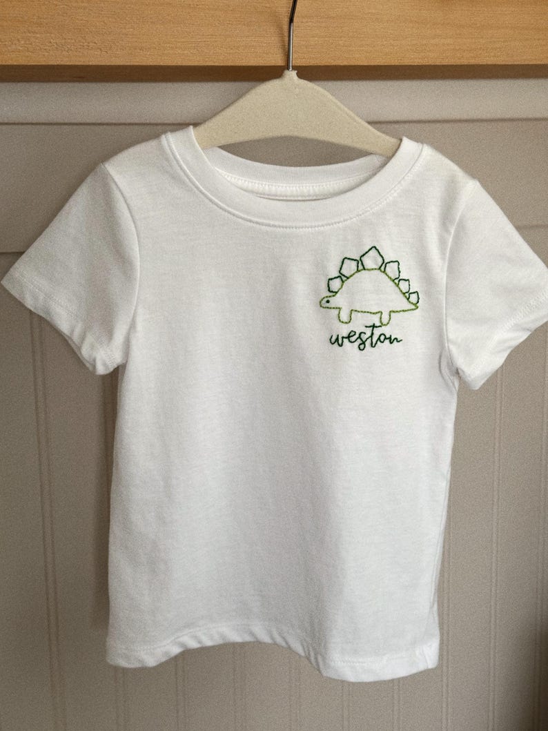 Custom Embroidered Kids T-shirt or Onesie | Dinosaur, Dino, T Rex ...