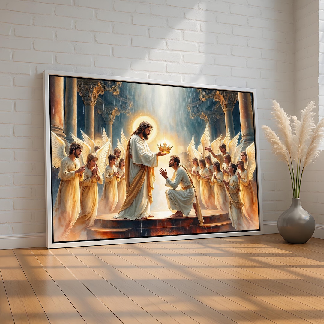 Jesus Crowning Believer Wall Art | Christian Canvas Print | Ready to ...