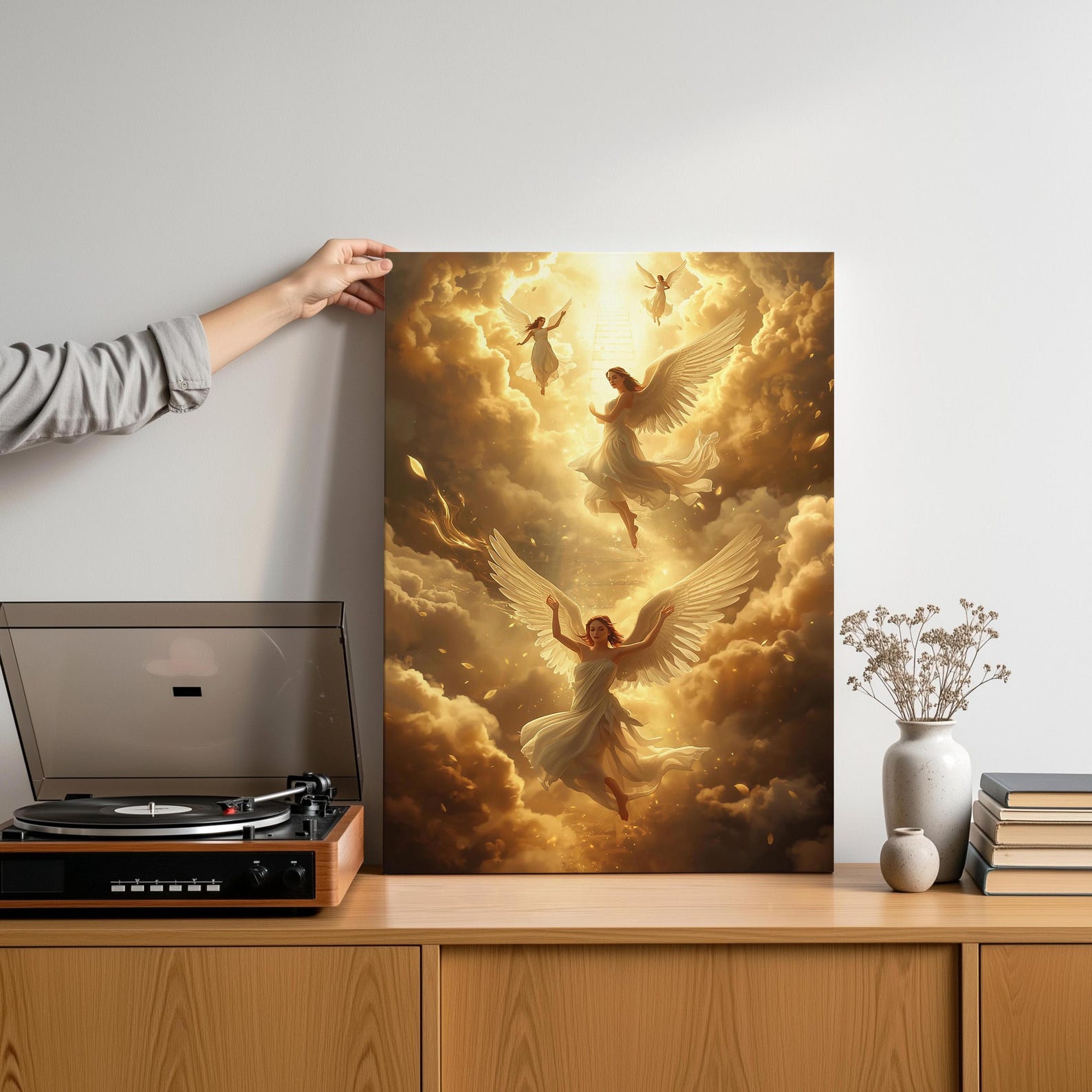 Heavenly Angels Ascending Art | Christian Canvas Wall Art Poster ...