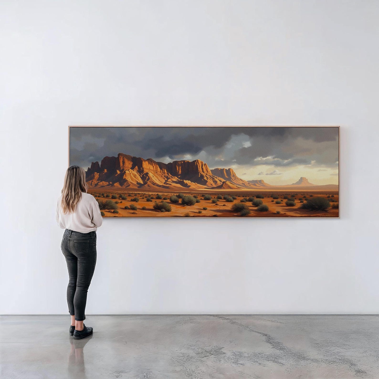 Panoramic Desert Landscape Wall Art Western Canyon Print Rustic Nature ...