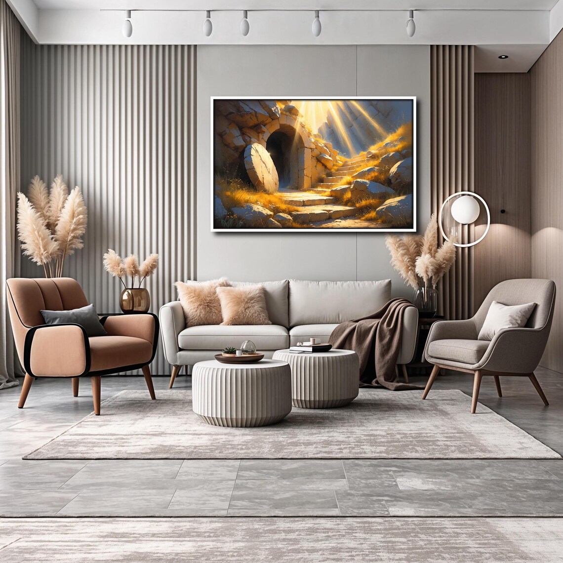 Empty Tomb Wall Art | Christian Resurrection Canvas | Easter Morning ...