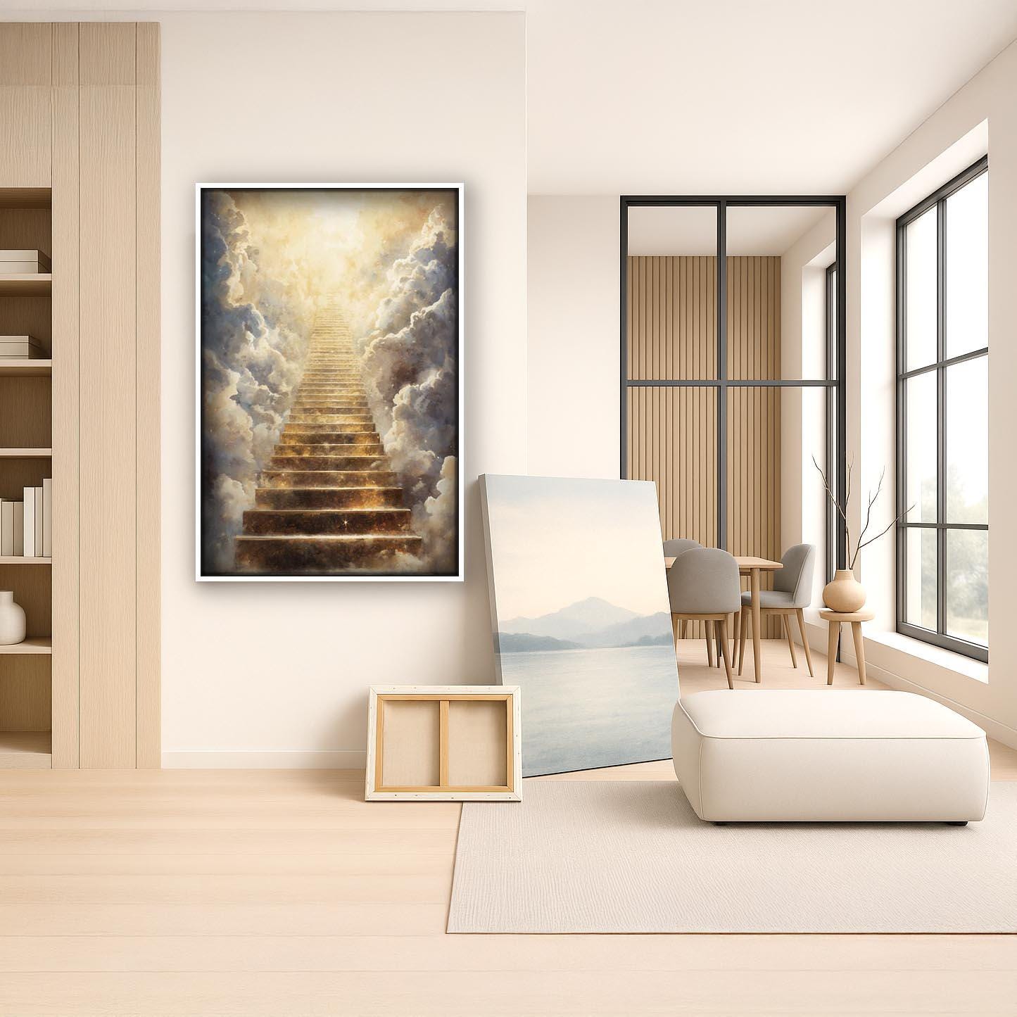 Heavenly Stairway Canvas Wall Art | Staircase to Heaven Christian Art ...