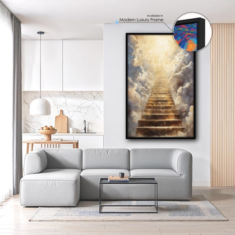 Heavenly Stairway Canvas Wall Art | Staircase to Heaven Christian Art ...