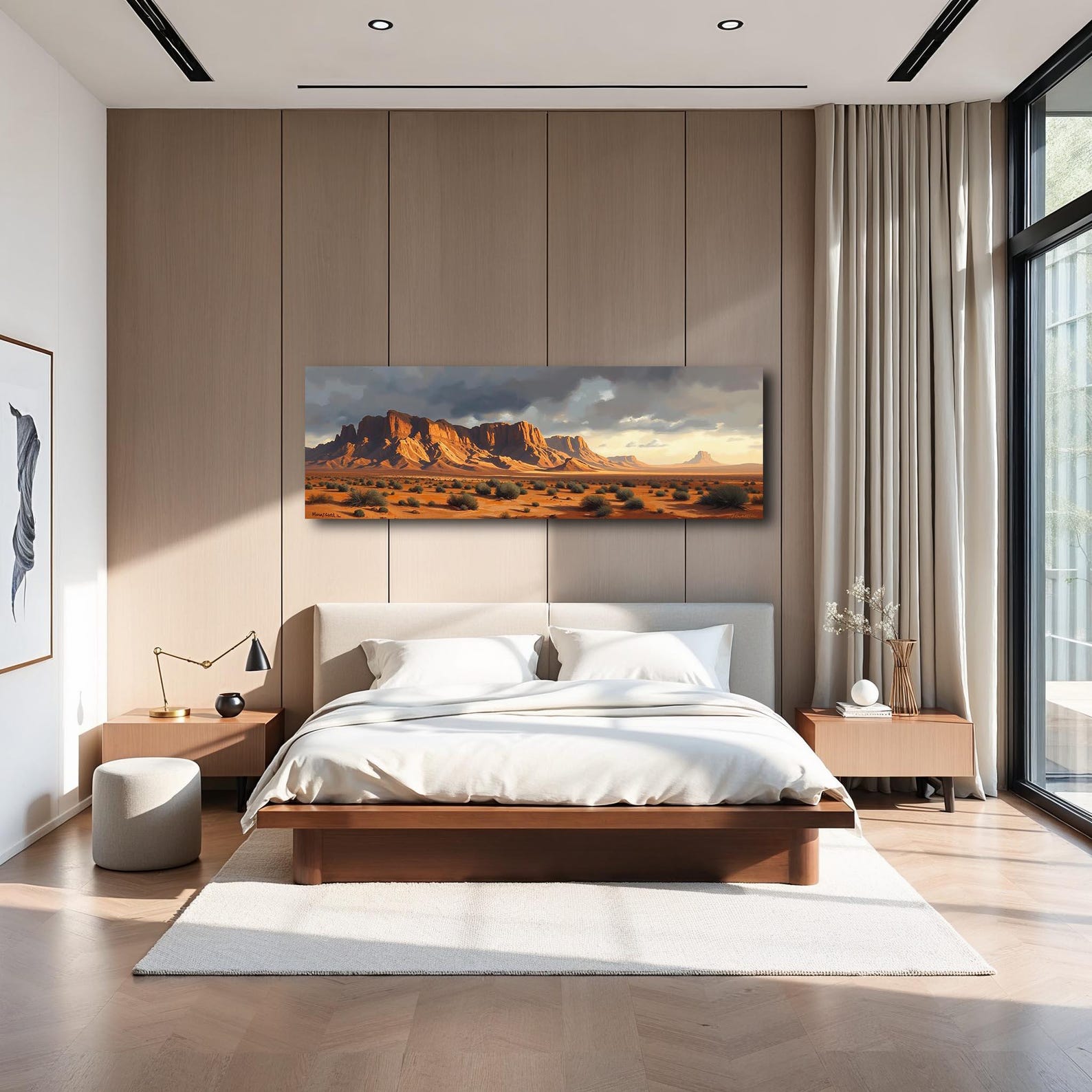 Panoramic Desert Landscape Wall Art Western Canyon Print Rustic Nature ...