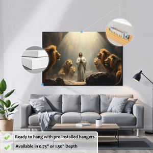 Daniel in the Lions’ Den – Inspirational Biblical Canvas Wall Art ...