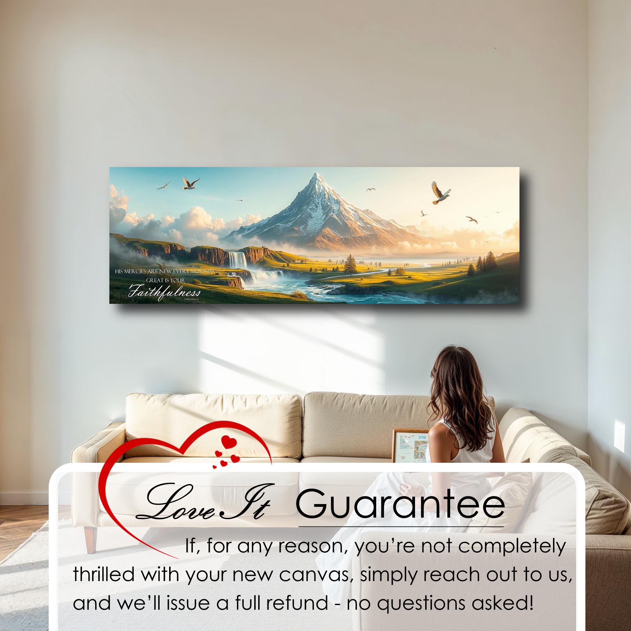 Faithful Sunrise Wall Art | Christian Landscape Print | Bible Verse ...