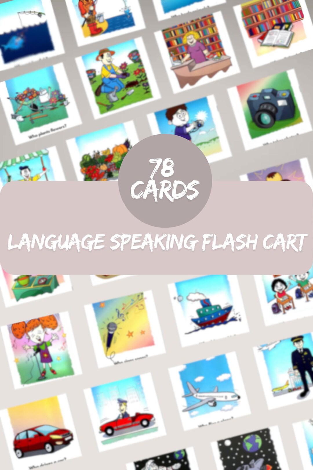 Language Development Cards who,preschool Kindergarten Learning Pack ...