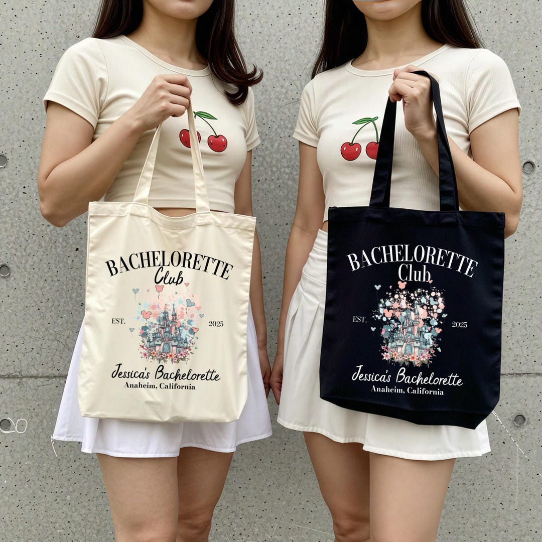 Disney Bachelorette Tote Bag, Minnie Bride Tote, Disneyland Bride Trip ...