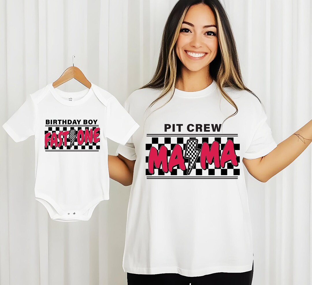 Fast One Birthday Shirt, Pit Crew Family T-shirt, Two Fast Birthday Boy ...