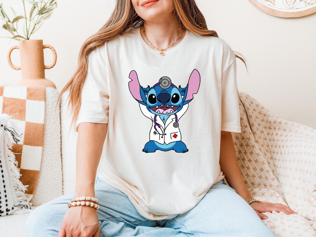 Stitch Nurse Shirt, School Doctor Shirt, Pediatric Nursing T-shirt ...