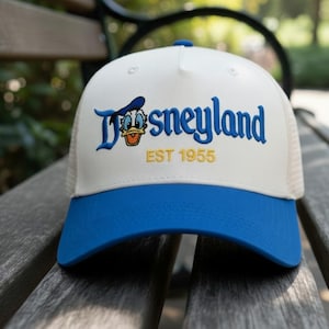 Vintage Cartoon Style Duck Embroidered Hat Est 1955, Retro Character ...