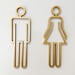Gold Toilet Door Sign Ladies and Men Bathroom Sign for Home Office Shop ...