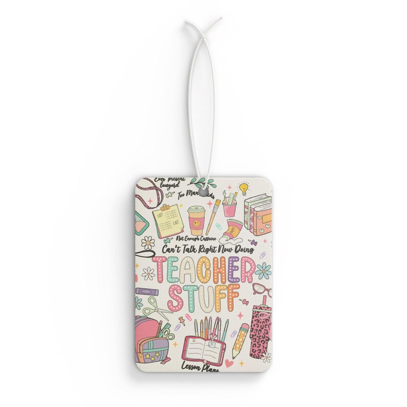 Colorful Teacher Air Freshener - Cute Car Scent, Classroom Gift ...