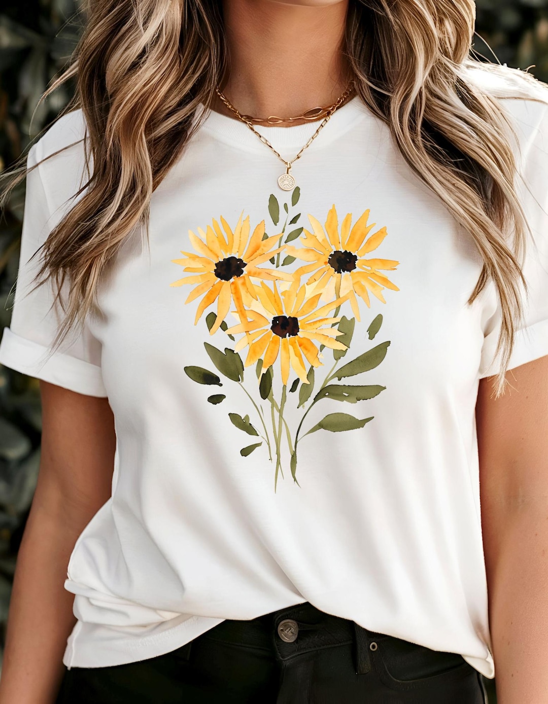 Yellow Flower Shirt Boho Floral Graphic Tee Wildflower Cottagecore ...