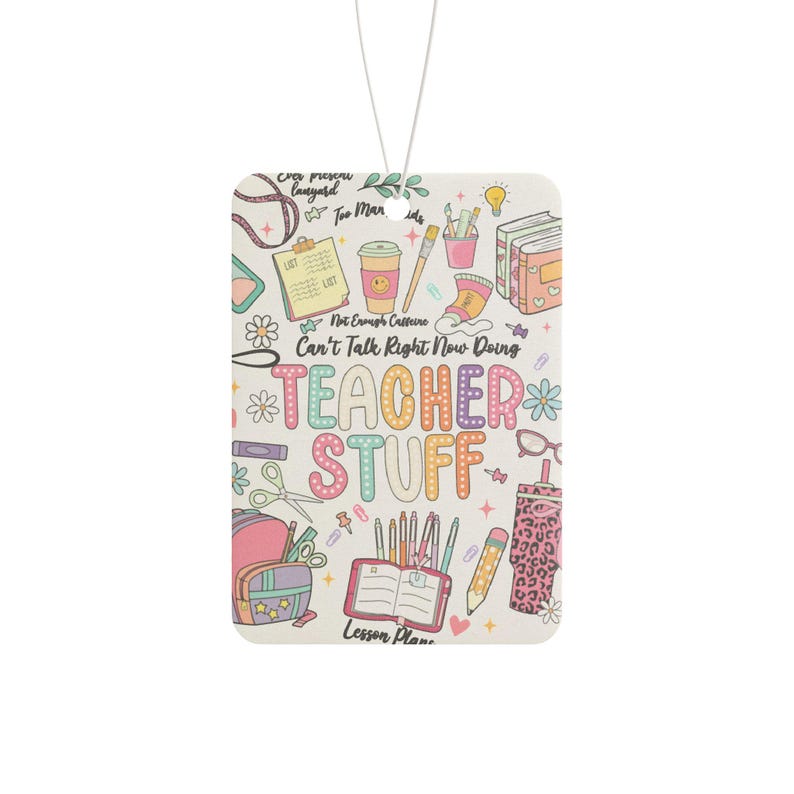 Colorful Teacher Air Freshener - Cute Car Scent, Classroom Gift ...