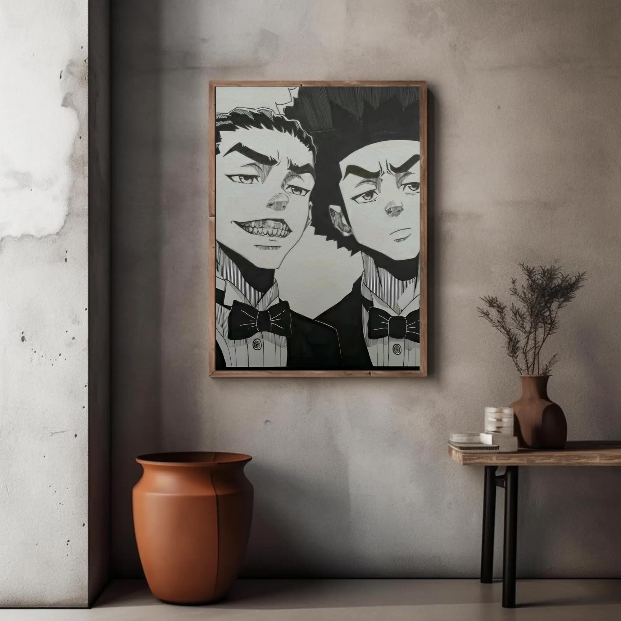 Riley & Huey Boondocks Anime Poster | Vintage Poster | Thee Boondocks ...