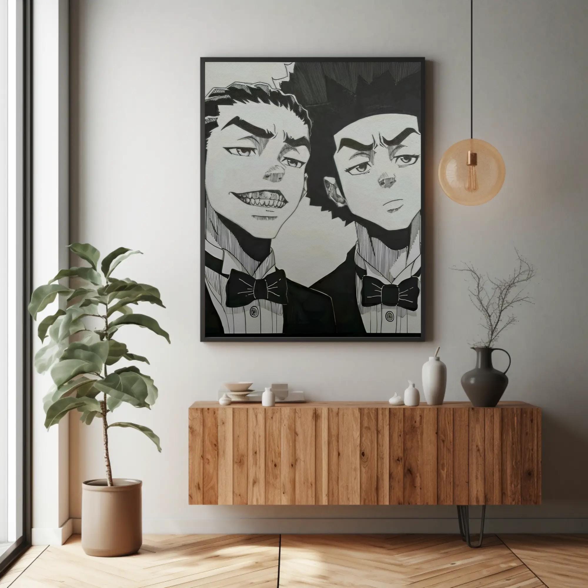 Riley & Huey Boondocks Anime Poster | Vintage Poster | Thee Boondocks ...