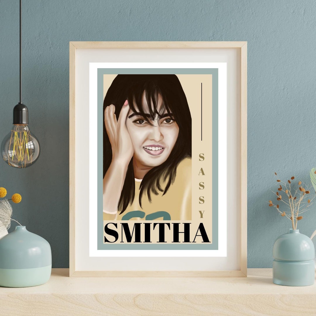 Tamil Wall Poster Silk Smitha Poster Tamil Wall Art Tamil Actors Poster ...